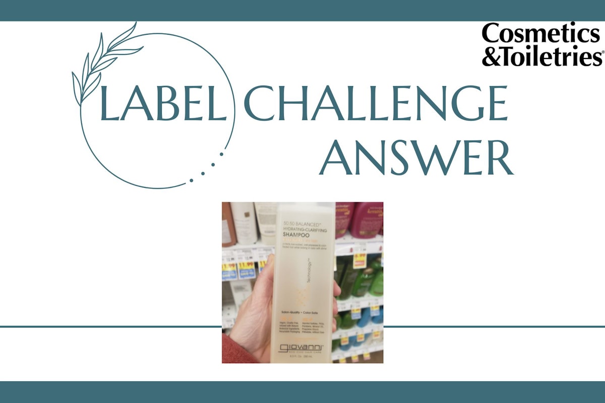 Label Challenge Answer: Giovanni 50:50 Balanced Hydrating Clarifying ...